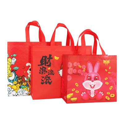 Cina Borse riutilizzabili personalizzate Stampa Coniglio Cartone animato Polipropilene Tessuto Pp Laminato in vendita