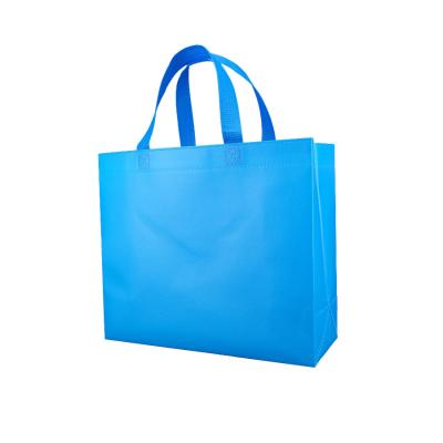 Cina Sacchetto della spesa non tessuto dell'OEM di Tote Bag Blue Gift Laminate riciclato panno riutilizzabile in vendita