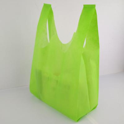 Cina Tirata di verde della borsa della maglietta tessuta Tote Handle Heat Transfer Non anti in vendita