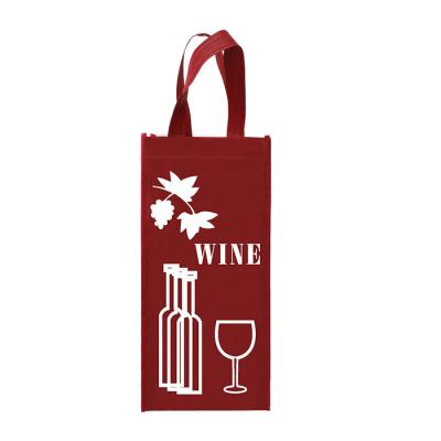 Cina Il vino tessuto Tote Reusable Double Bottles Non insacca la piegatura 85gsm laminato in vendita