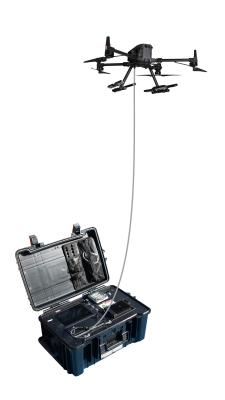 China Secure Tethered Uav Relay System 3000W Tethered Drone Box 220VAC for sale
