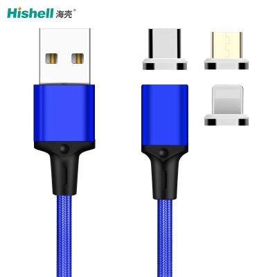 Cina Resistenza all'usura di carico magnetica del cavo di Hishell USB con la luce del LED in vendita