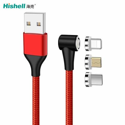 Cina Il nylon di carico magnetico antiusura del cavo del LED USB ha intrecciato per Smartphone in vendita