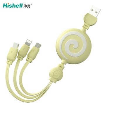 Cina Caricatore ritrattabile del telefono cellulare dell'ABS multicolore, cavo di dati mobile antiusura di USB in vendita