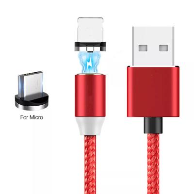 Cina Cavo di carico magnetico veloce 3 multicolori dell'OEM 3A in 1 di nylon intrecciato in vendita