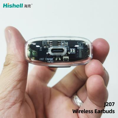 Cina Cuffie senza fili di progettazione all. della copertura di J207 TWS Earbuds Tranparent in vendita