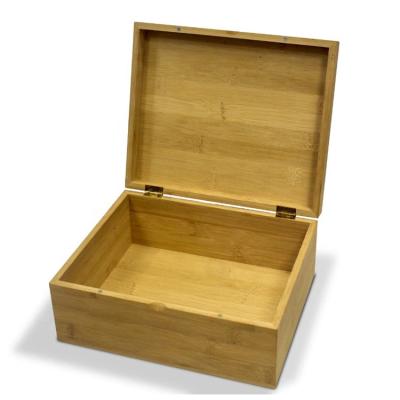 China Custom Handmade Eco-Friendly Wooden Boxes Bamboo Storage Gift Boxes With Lid Gift Box Wood For Home Organization for sale