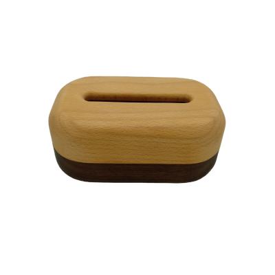 China Luxury Wood Wooden Elegant Tissue Box Acrylic Tissue Box Holder Black Walnut Europe Black Walnut Tissue Box for sale