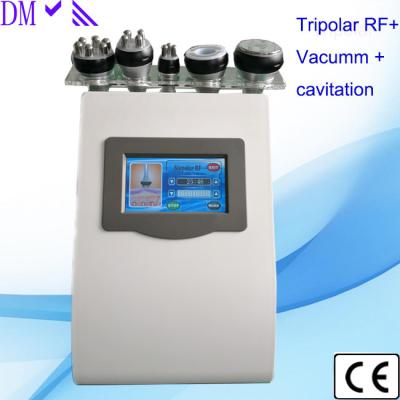 China 5 in 1 ultrasonic cavitation liposuction machine tripolar rf skin tightening six polar rf vacuum body slimming machine for sale