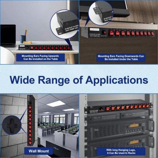 Quality Single Phase Three Phase Vertical PDU 32A Customized Length 25 Ports IEC C13 C19 Sockets Ethernet PDU for sale