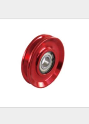 China Alloy Material Gym Equipment Pulley 4.5 Inch Red Design Health Equipment Rollers for sale