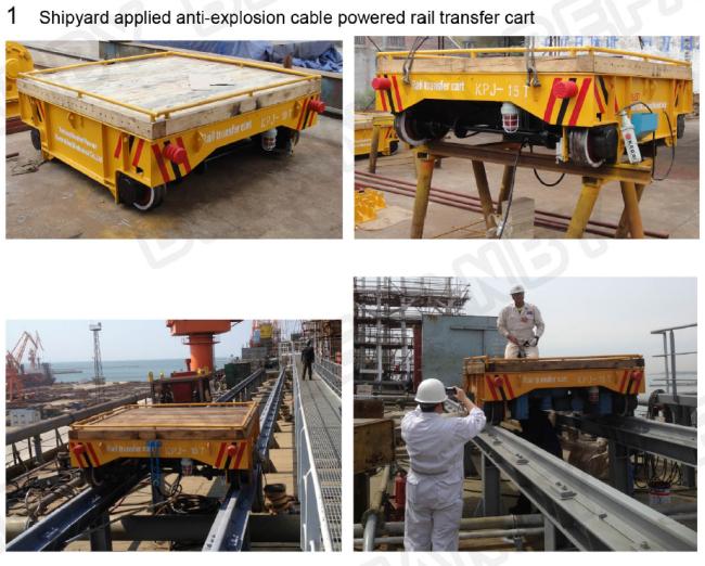 Steel Element Electric Battery Transfer Cart 20 M / Min Speed 1435mm Rail Gauge