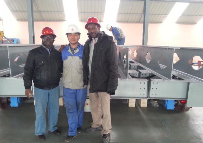 Rail guided machinery equipment transport
