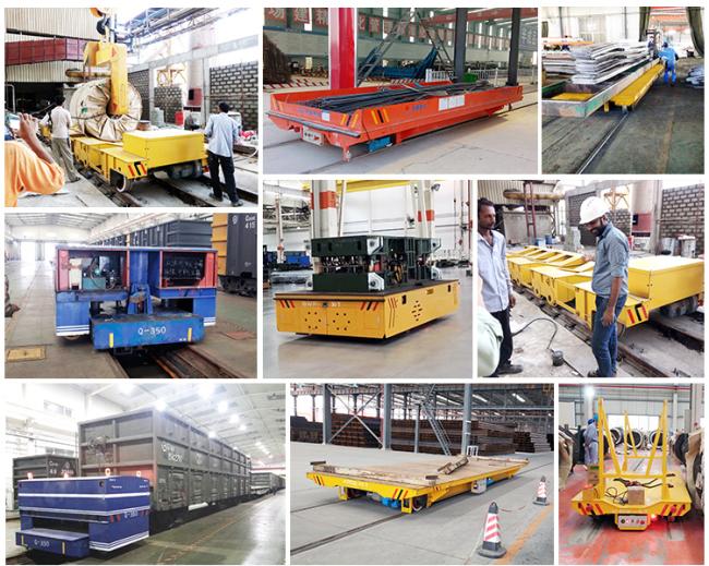 Storage Warehouse Battery Transfer Cart Big Crates Motorized For Logistic Field