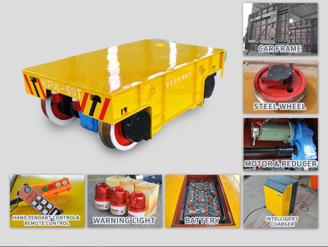 Storage Warehouse Battery Transfer Cart Big Crates Motorized For Logistic Field