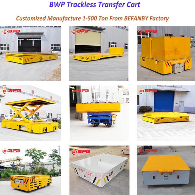 5 Ton Steel Factory Electric Steerable Transfer Trolley For Coils Handling