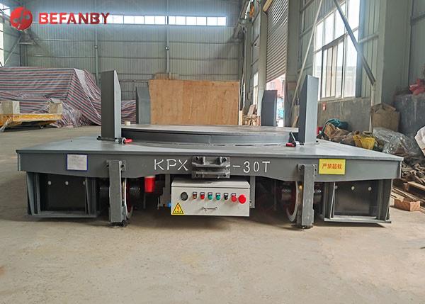 transferencia del carril carro con pilas de 30 toneladas