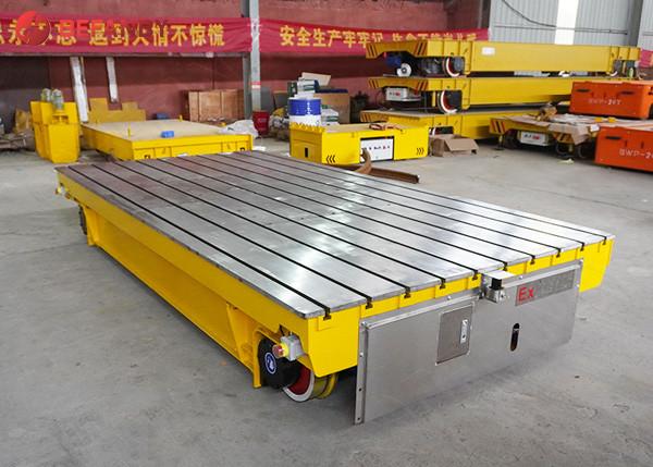 Pista de la fábrica que da el carro de la transferencia de la batería
