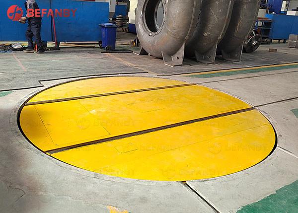 Motorized Steerable Rail Turntable Transfer Cart