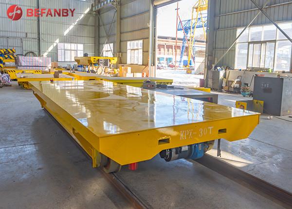 Motorized Steel Factory Flatbed Rail Transfer Carts