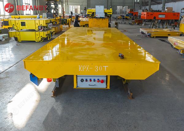 Motorized Steel Factory Flatbed Rail Transfer Cart