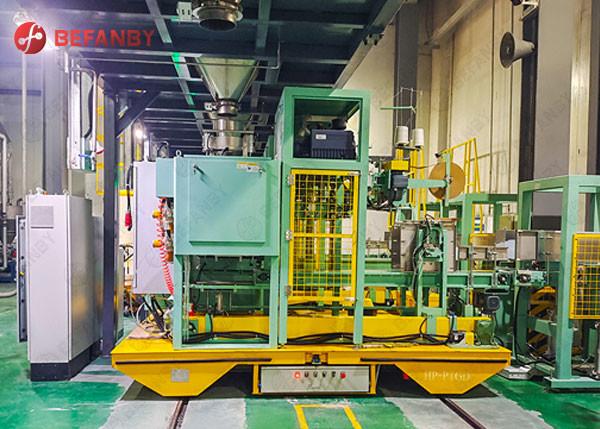 Large Capacity Flatbed Battery Material Track Transfer Carts