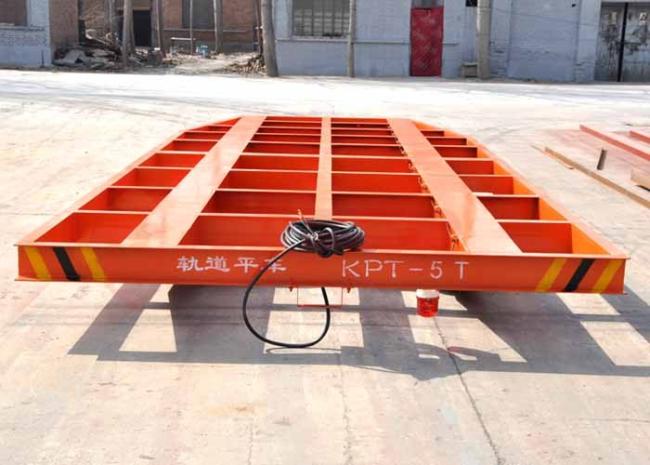 Industrial heavy load steel coil rail transport trolley for aluminum factory apply