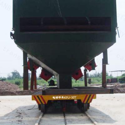 Cina Il carretto di trasferimento della ferrovia del tamburo per cavi, alimenta i carretti motorizzati elettrici di maneggio del materiale in vendita