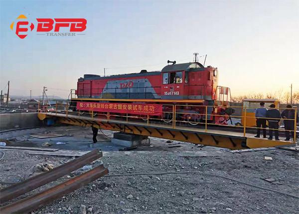 Industrial Electric Two Bogie 75t Turn Table For Assembly Line Rotating