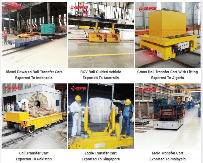 20 Tons Electric Heavy Duty Platform Trolley Flatbed Cargo Transfer