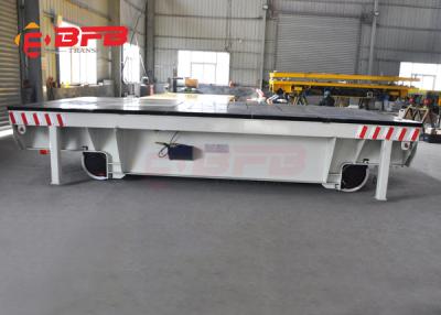 China 45 Tons Battery Transfer Cart Steerable Steel Shop Floor Rail Trolley For Factory for sale