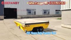 Customized Rail Transfer Trolley For Steel Plate Plant,Flexible Operated 20T Transport Cart