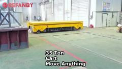 35 Ton Transfer Cart On Cross Track Operated,Professional Battery Lift Transport Trolley
