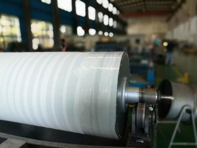 Teflok Coated Induction Heating Roller in operation
