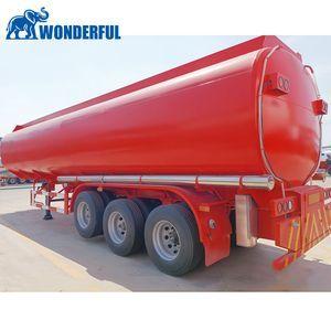 China Robust Customized China Brands Multi Axles Aluminum Large Volume Liquid Oil Petrol Diesel Road Vehicle Weight Loading Tank Trailer 45000L Fuel Tanker for sale