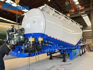China 45 Cbm Liters Volume Reliable 3 Axle Cost Business Barrel Bruder Unload Australia Blower Dry Feldbinder Bulker Brick Truck Trailer Concrete Bulk Cement Tanker for sale
