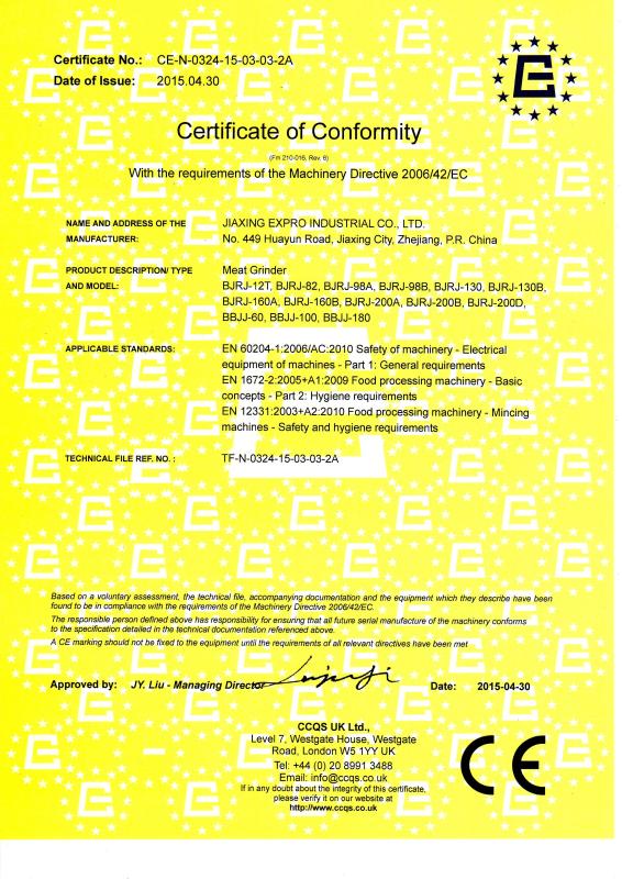 CE - JIAXING EXPRO INDUSTRIAL CO.,LTD.
