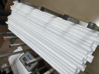 China High Temperature Resistance Extruded Solid Graphite Filled Soft Round PTFE Rod for sale