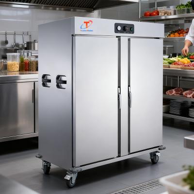 China Easy Cleaning Mobile Food Warming Cabinet Multiple Trays Catering Holding Cabinet for sale