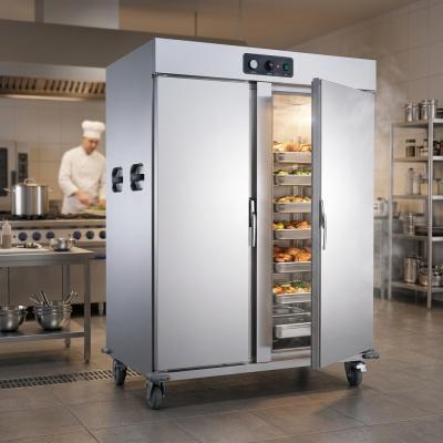 China Stainless Steel Heated Banquet Cart Mobile Wheels Insulated Food Warmer Cart For Wedding for sale