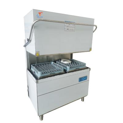 China Hood Type Industrial Strength Dishwasher Freestanding Adjustable Wash Cycles For Catering Service for sale