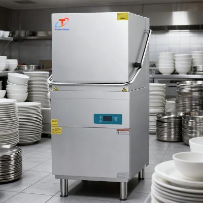 China Steel Construction Commercial Dishwashing Machine Free Standing High Efficiency Low Noise for sale