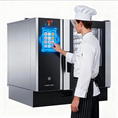 China 6 Layer Commercial Steam Combi Oven Touch Screen For Supermarkets And Food Factories for sale