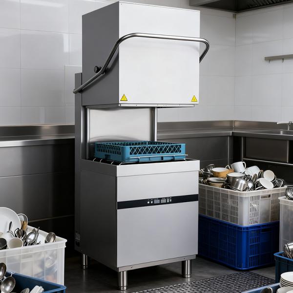 Quality Stainless Steel Dishwashing Machine Hood Type Commercial Dish Washer Machine 60 Racks/Hour for sale