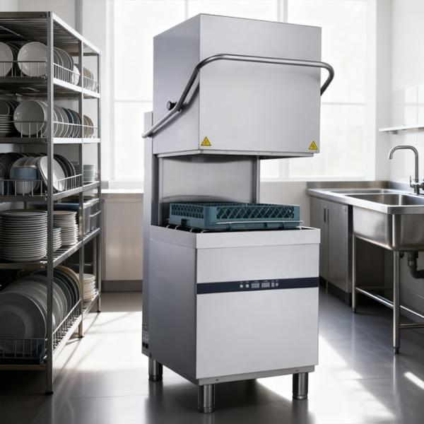 Quality Continuous Washing Hood Type Dishwasher High Speed Cleaning Pass Through Glass Washer for sale