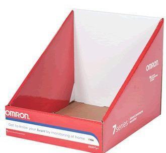 China Litho CMYK Custom Printed Display Boxes Clay Coated Paper Yellow for sale