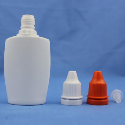 China New shape 30ml white flat Empty plastic Eye Liquid Dropper bottles for Christmas Sales for sale
