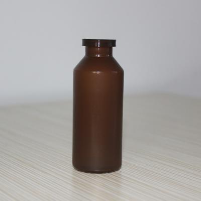 China 30ml PE Amber Vaccine bottle for for injection with green cap for sale