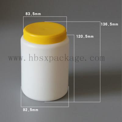 China 800ml PET /PE Screw cap medical plastic bottles for Powder&Capsule for sale