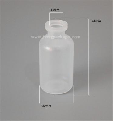 China Plastic HDPE sterile antibiotics vials injection vials vaccine bottle with rubber stopper and flip off for sale